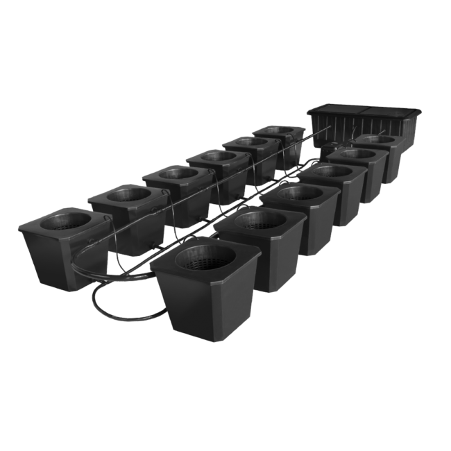 12-Site Bubble Flow Buckets Grow System - Grow Strong Industries Indoor ...